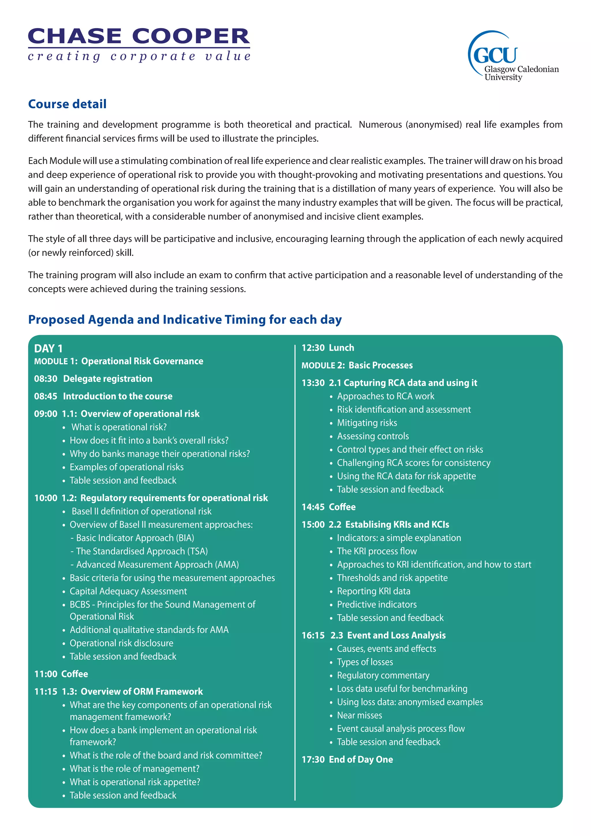 Chase cooper orm course brochure new york, 29th april- 1st may | PDF