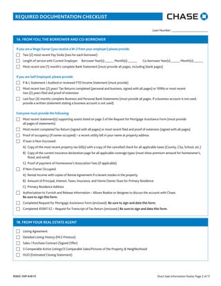 Chase Short Sale Pack | PDF