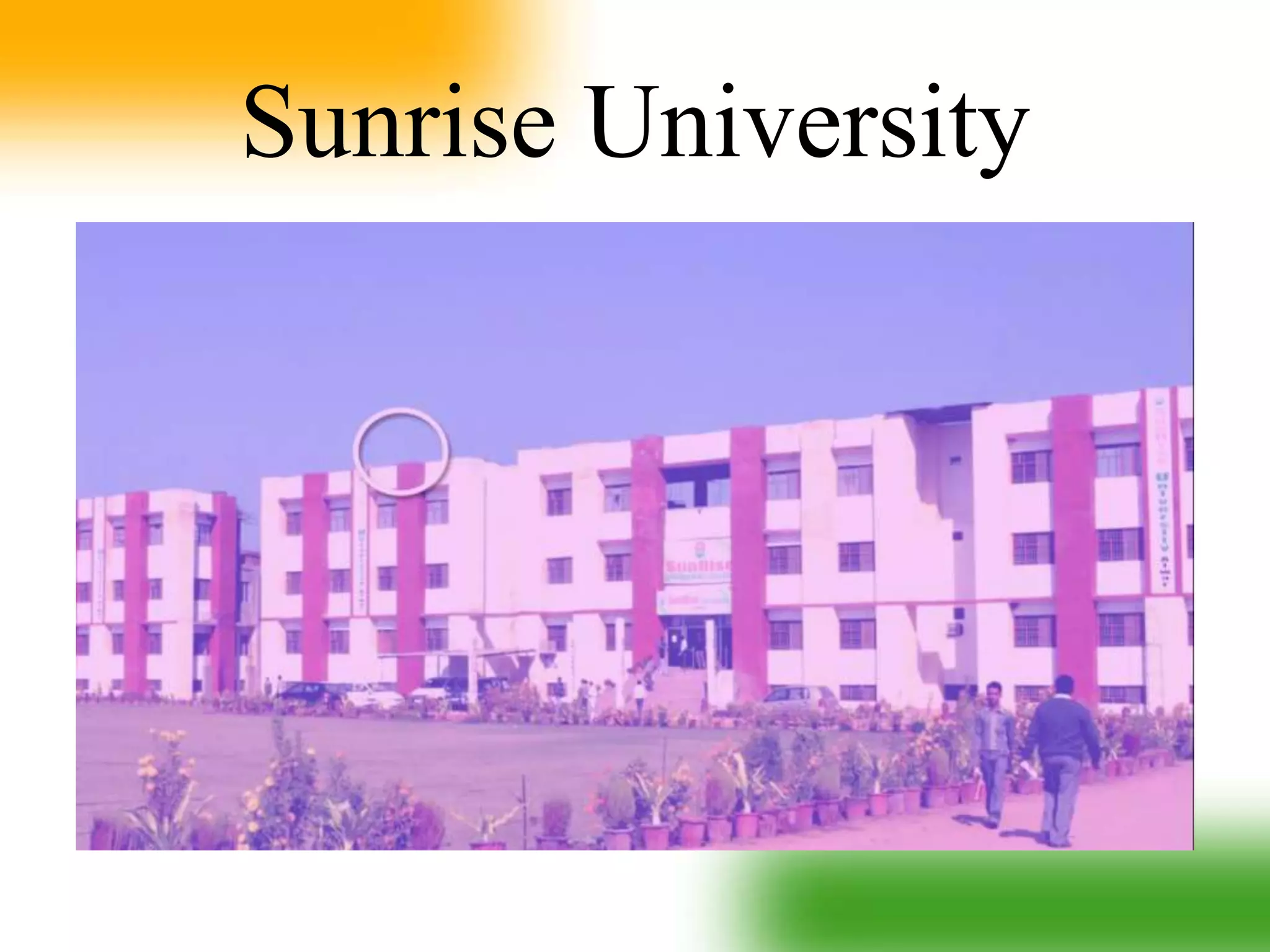 Chase your goals at sunrise university | PPT