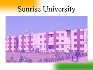 Chase your goals at sunrise university | PPT