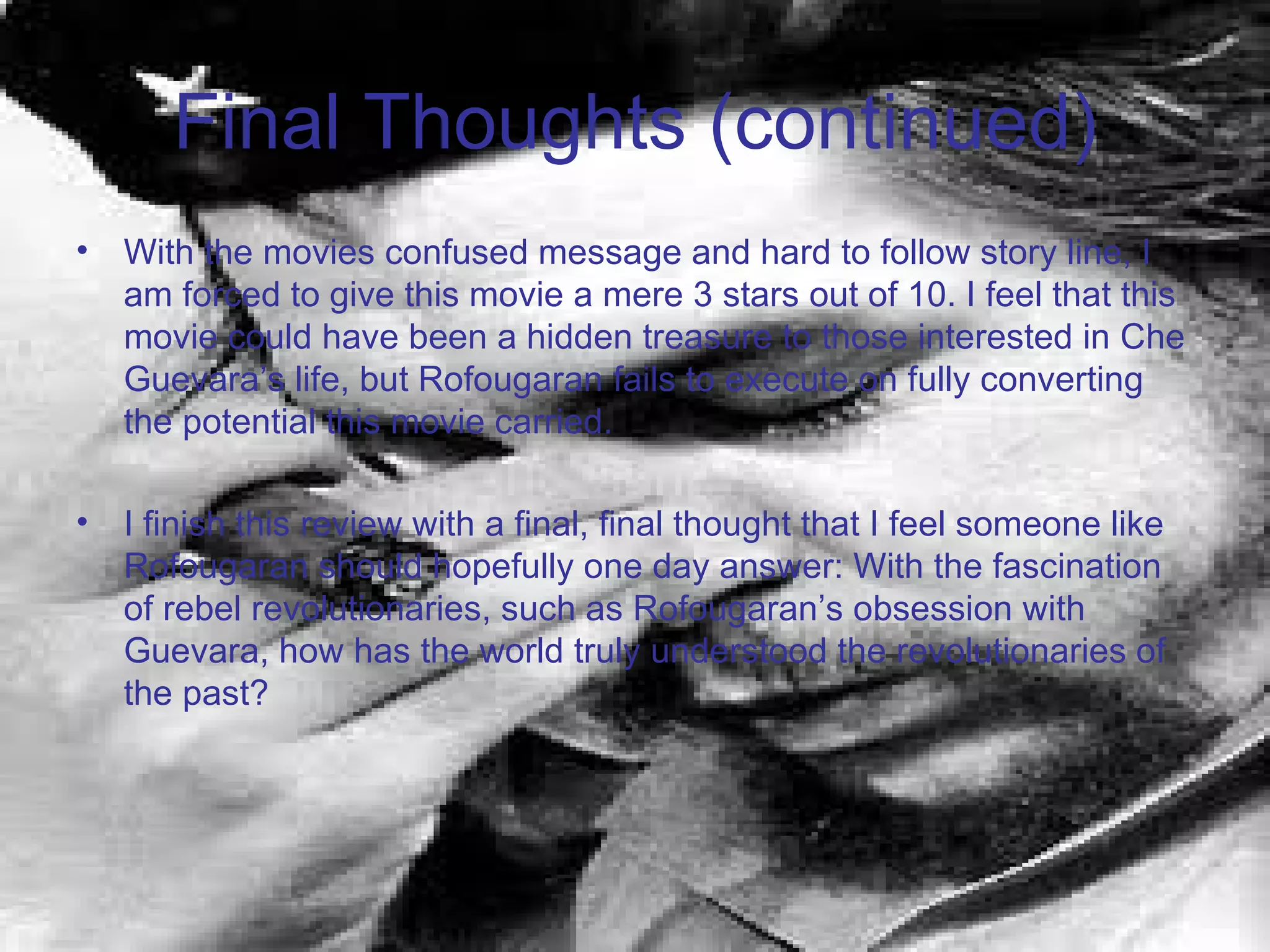 Chasing che review | PPT