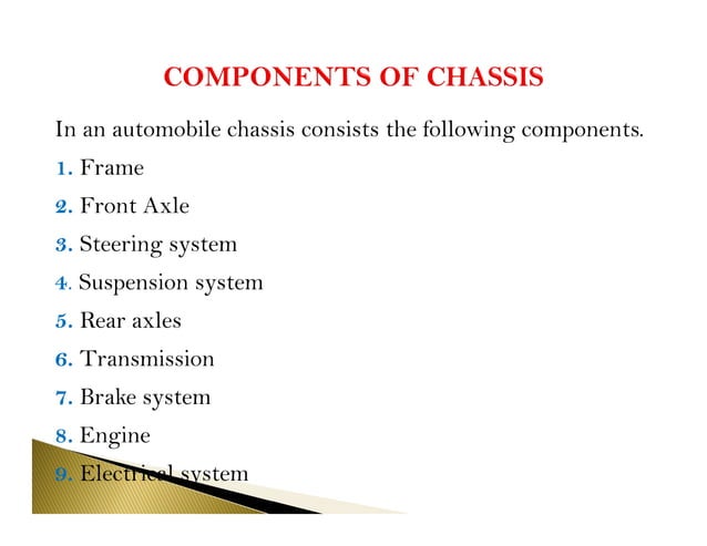 Chassis | PDF