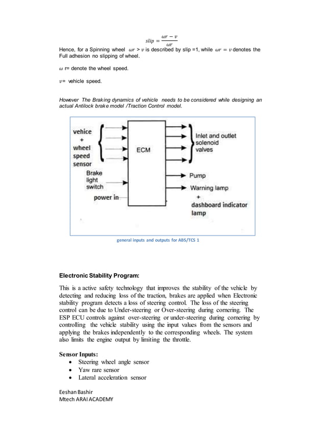 Chassis control system algorithms and mathematical analysis | DOCX
