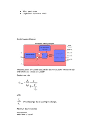 Chassis control system algorithms and mathematical analysis | DOCX