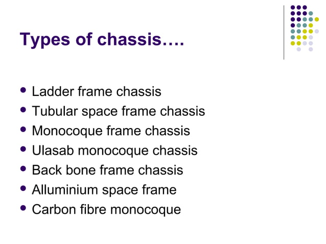 AUTOMOBILE CHASSIS | PPT | Auto Type | Automotive