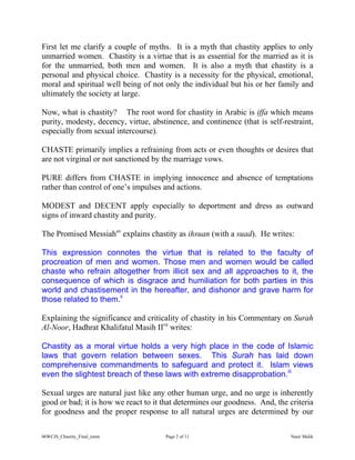 Chastity | PDF