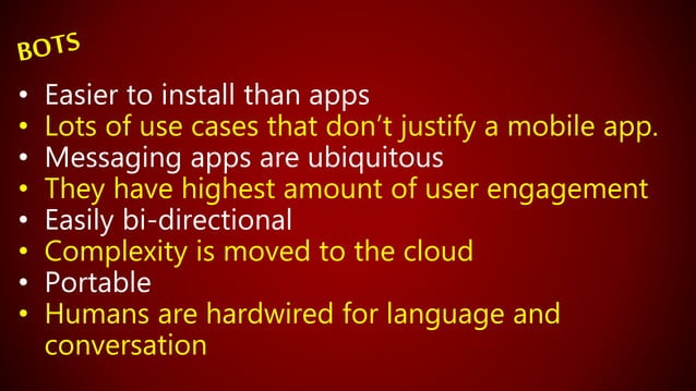Intro To Chatbots Using Microsoft Bot Framework And Azure Cognitive Services Ppt