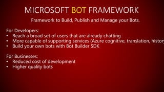 Intro to Chatbots using Microsoft bot framework and Azure cognitive ...