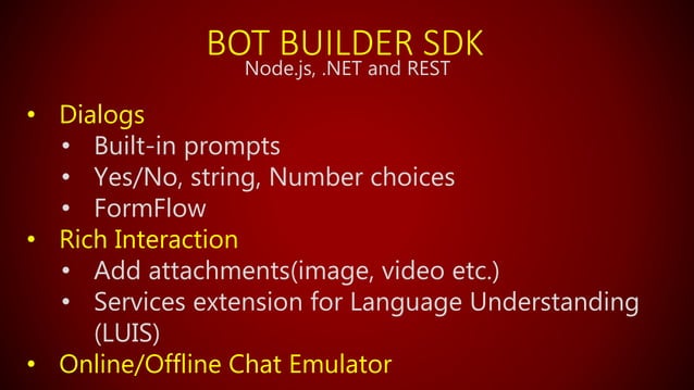 Intro To Chatbots Using Microsoft Bot Framework And Azure Cognitive Services Ppt