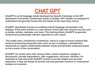 ChAT GPT AND OTHER TYPES OF AI MODELS.pptx