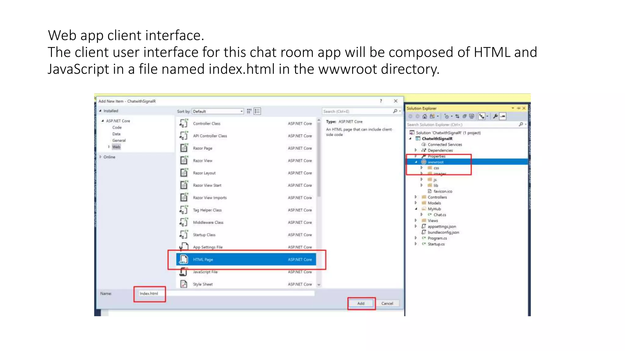 Chat application with Azure SignalR Service | PPT