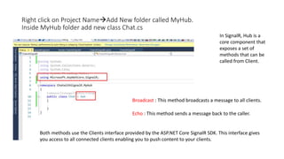 Chat application with Azure SignalR Service | PPT