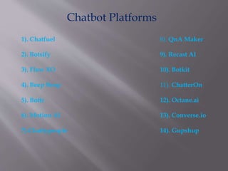 Everyone's Need to Know About Chatbot Framework & Platform | PPT | Free ...