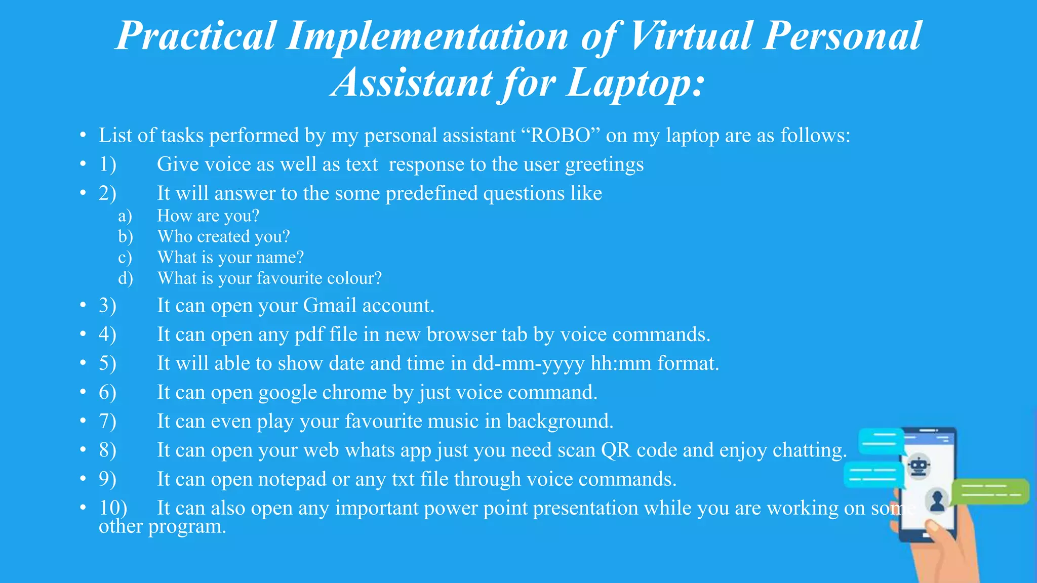 Chatbot And Virtual Ai Assistant Implementation In Natural Language Processing Pptx