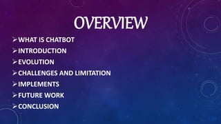 A.I based chatbot on healthcare and medical science | PPTX