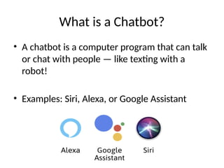 Chatbot_Basics_7th_Grade AI assistant ppt | PPTX