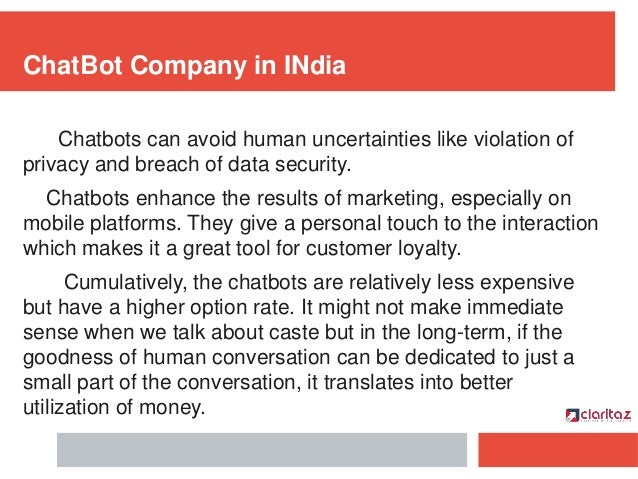 ChatBot Company in INdia | PPT
