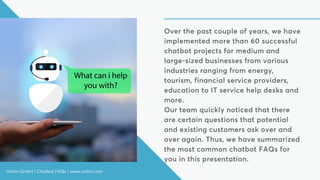 Chatbot FAQs – The Most Common Chatbot Questions Answered! | PDF