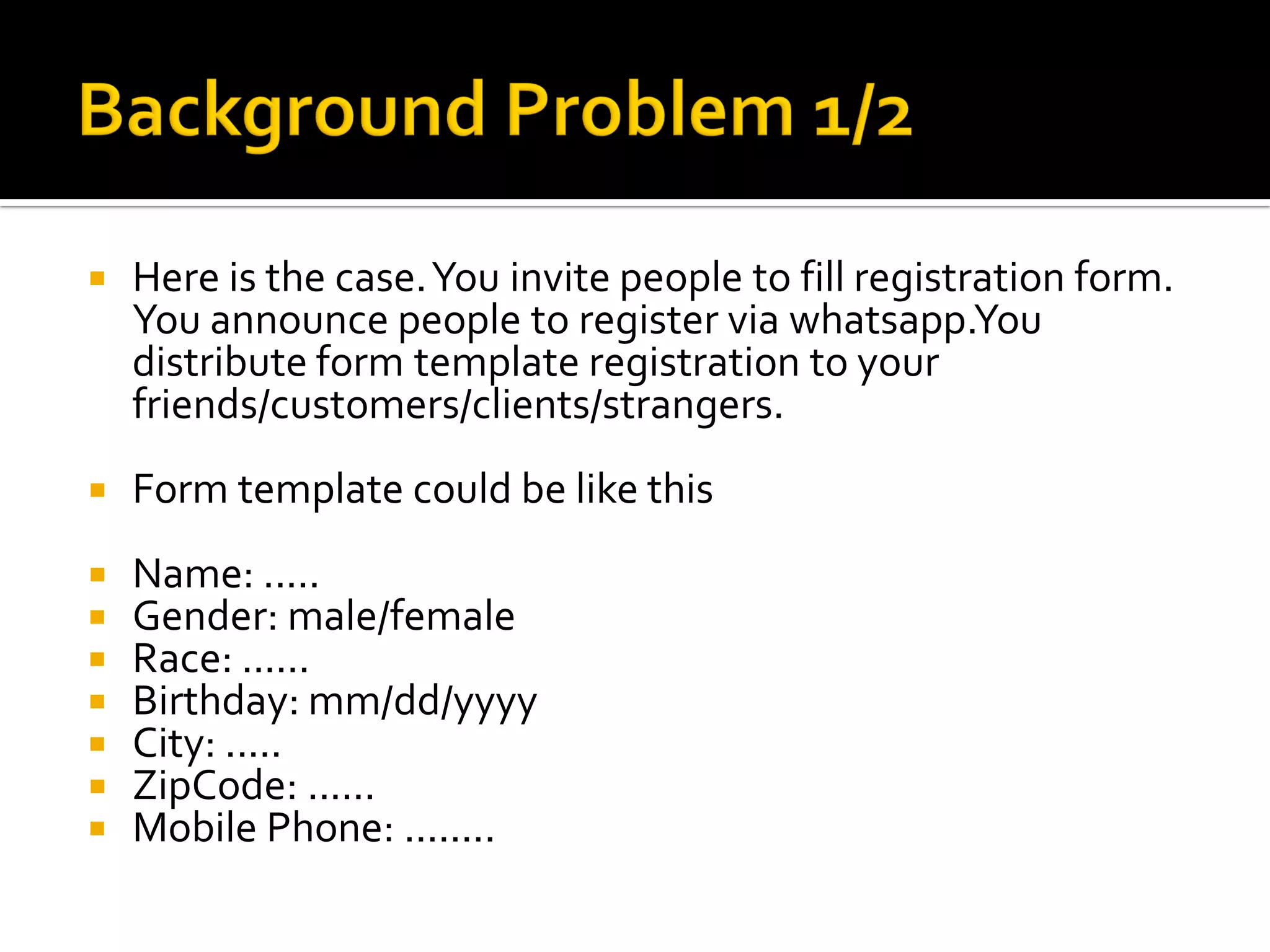 Chatbot for handling user registration form | PDF