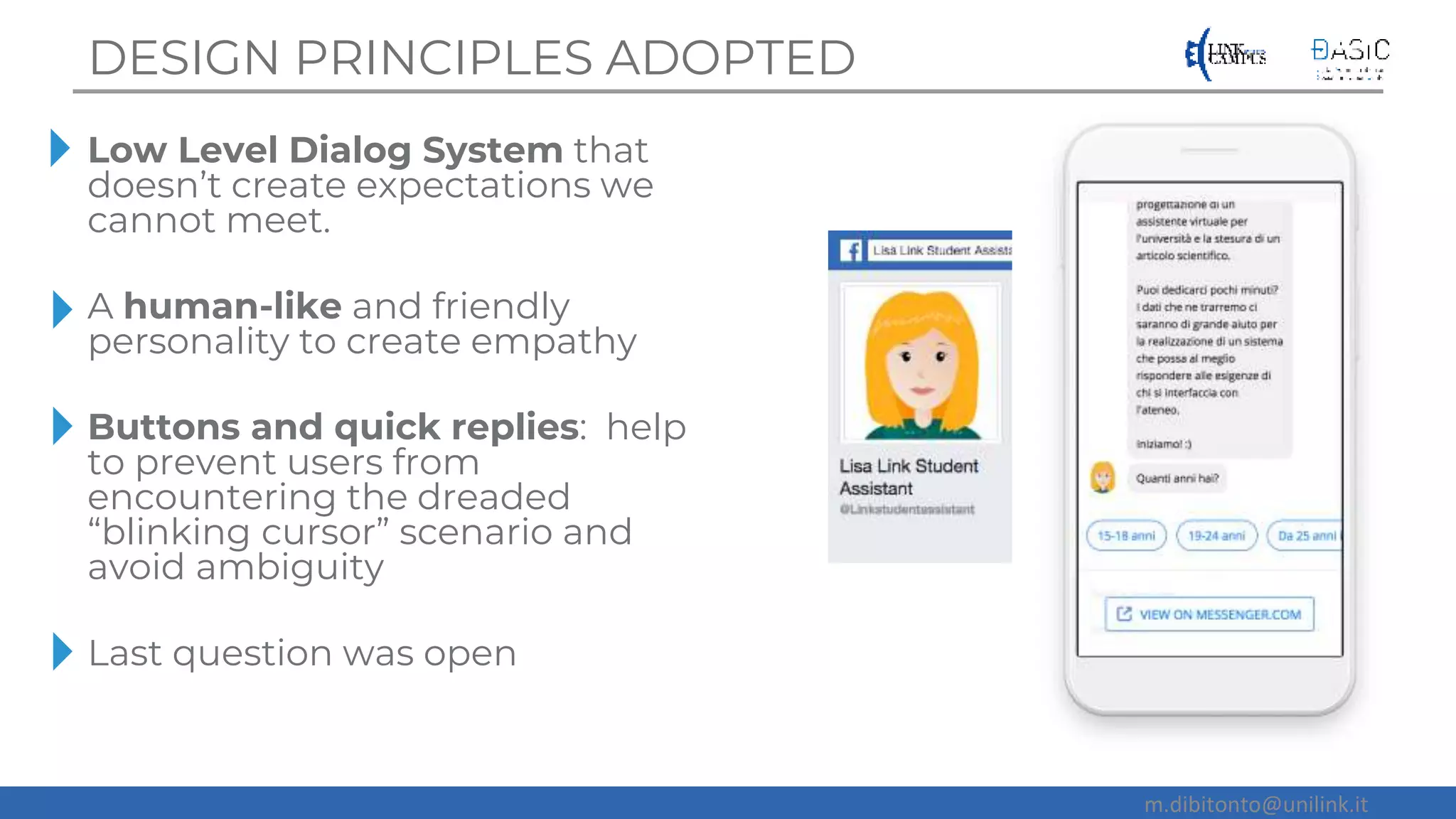 Chatbot in a Campus Enviroment: Design of LiSA, a Virtual Assistant To ...