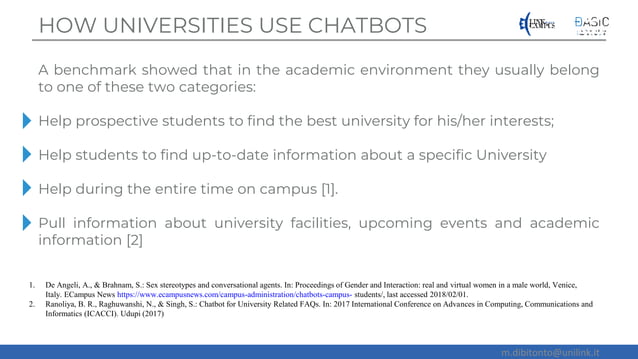 Chatbot in a Campus Enviroment: Design of LiSA, a Virtual Assistant To ...