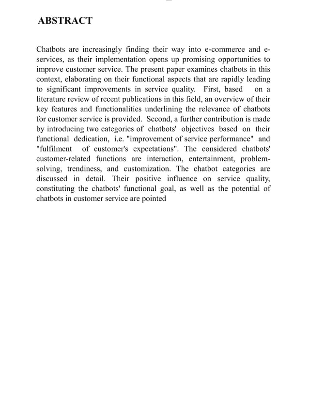 Chatbot report by Anishka gupta .pdf chatbot presentation | PDF