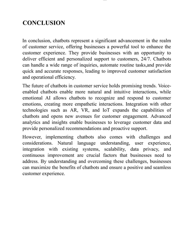 Chatbot report by Anishka gupta .pdf chatbot presentation | PDF