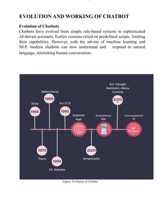 Chatbot report by Anishka gupta .pdf chatbot presentation | PDF