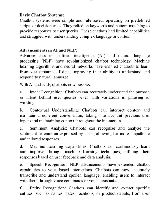 Chatbot report by Anishka gupta .pdf chatbot presentation | PDF