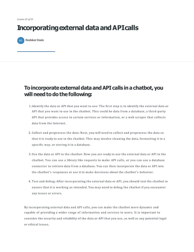 Chatbots Using GPT (Generative Pretrained Transformer) | PPTX