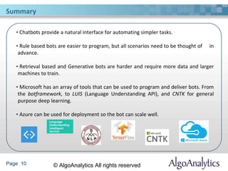 Chatbots: Automated Conversational Model using Machine Learning | PPT