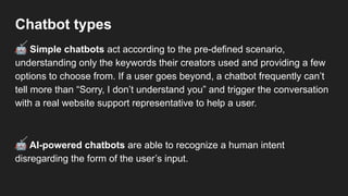 Chatbots definition, functions&use | PPT