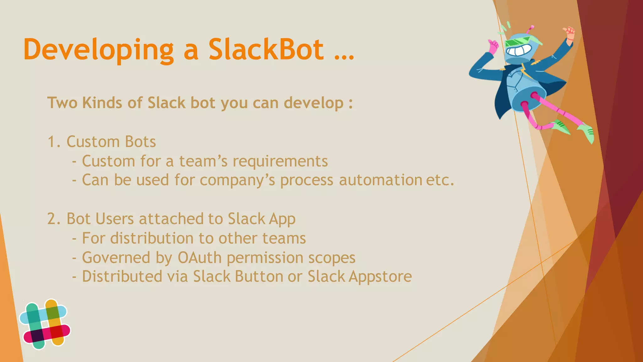 Chat Bots and how to build a Slack bot | PPT