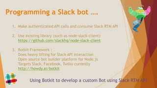 Chat Bots and how to build a Slack bot | PPT