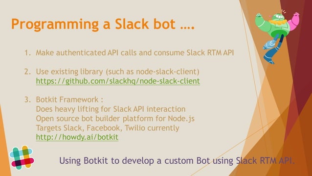 Chat Bots and how to build a Slack bot | PPT