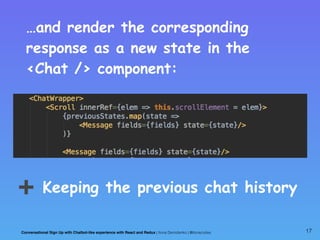 Conversational Sign Up with Chatbot-like experience with React and Redux | PDF