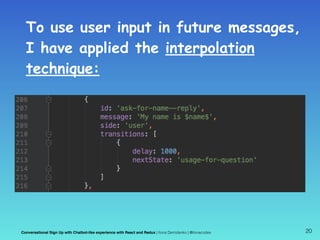 Conversational Sign Up with Chatbot-like experience with React and ...