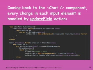 Conversational Sign Up with Chatbot-like experience with React and Redux | PDF