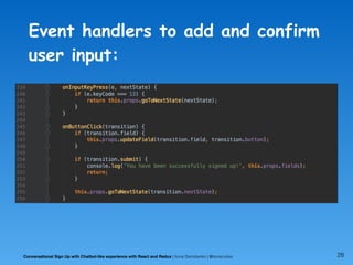 Conversational Sign Up with Chatbot-like experience with React and ...
