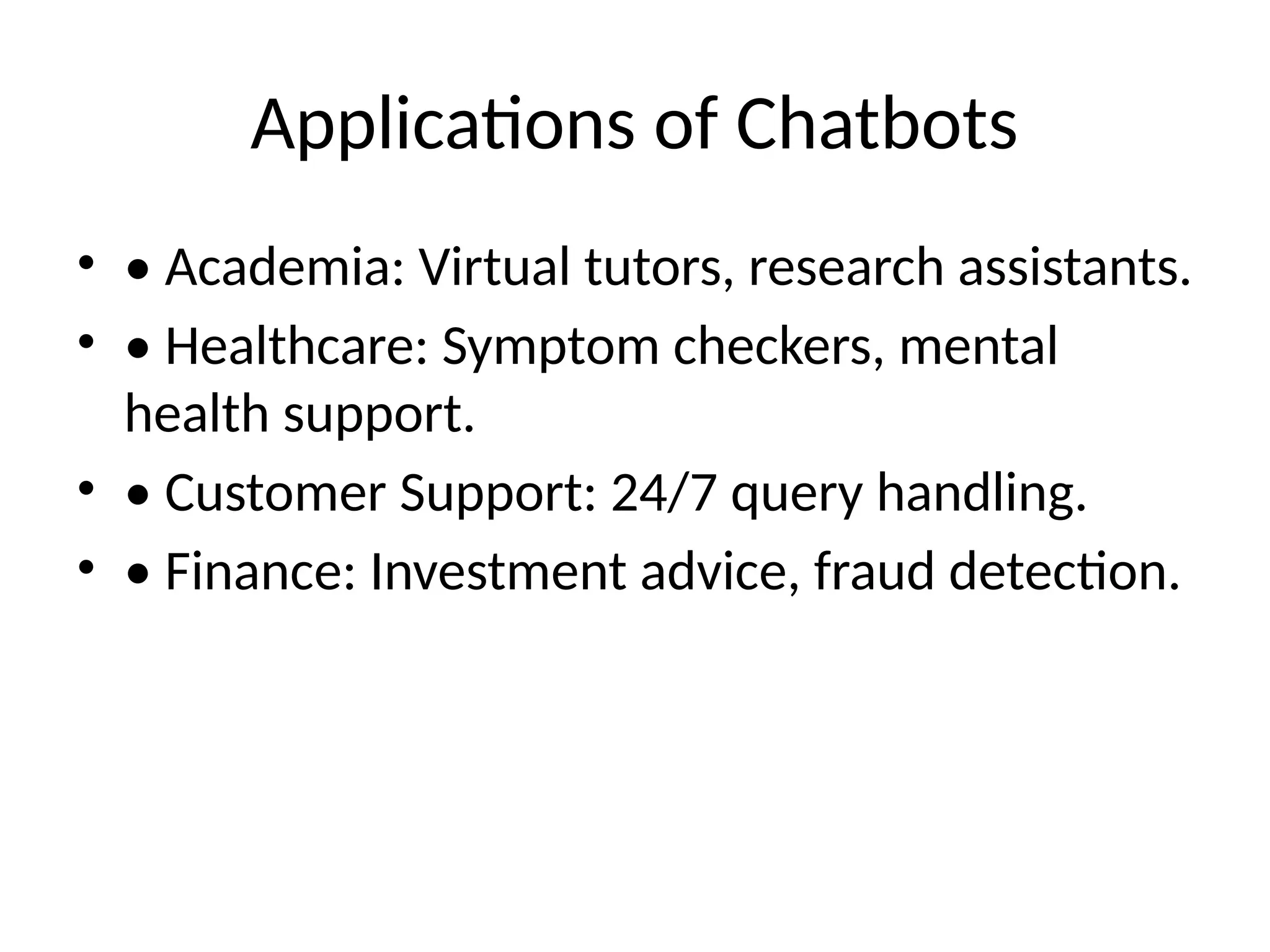 Chatbots Presentation Slide For Research Scholors Pptx