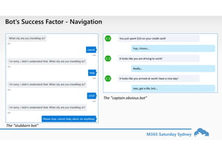 Chatbot Success Factor - Microsoft 365 Saturday Sydney | PPT