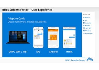 Chatbot Success Factor - Microsoft 365 Saturday Sydney | PDF