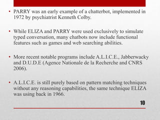 Chatbot Technology | PPTX | Artificial Intelligence | Technology ...