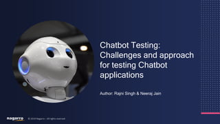 Chatbot testing | PDF