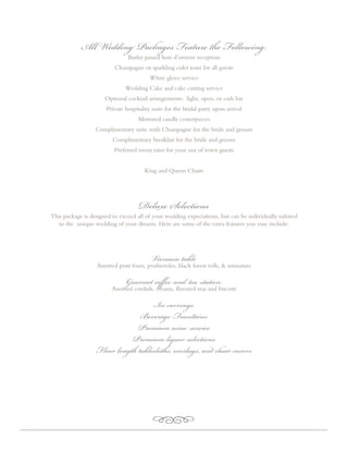 Chateau Wedding Menu | PDF