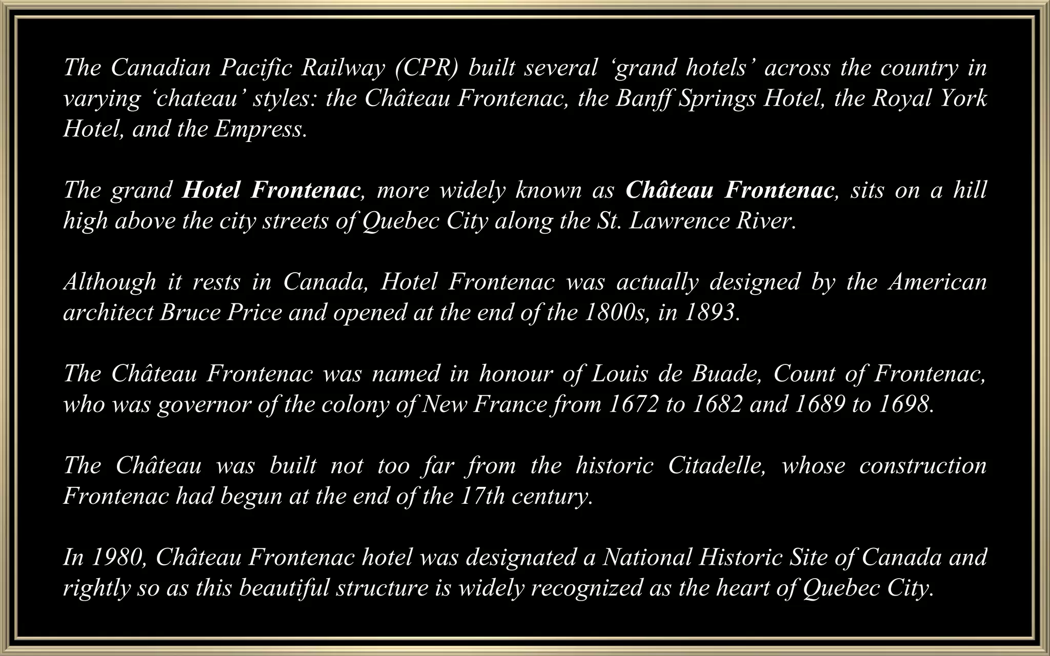 Chateau Frontenac | PPS