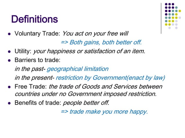 Chater 3 why people trade | PPT