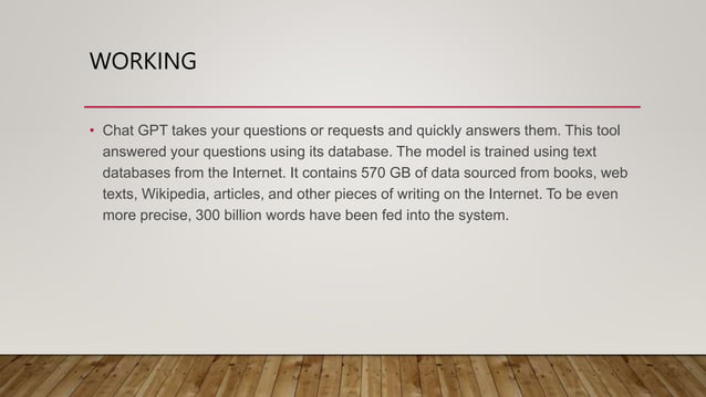 CHAT GPT.pptx | Artificial Intelligence | Technology & Computing