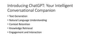 ChatGPT is an AI-driven conversational agent | PPTX | Web Conferencing | Computer Software and ...