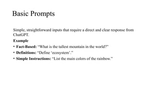 EXPLORING CHATGPT AND THIER PROMPTS USES | PPTX